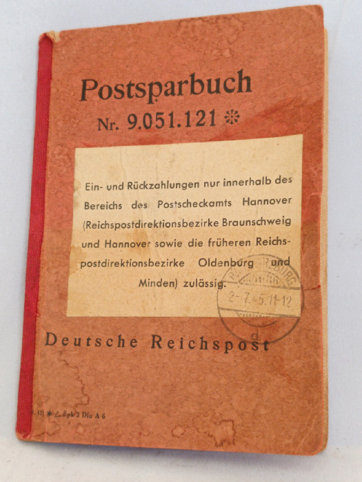 WW2 Duits Postsparbuch 1942 :: Damians Relics